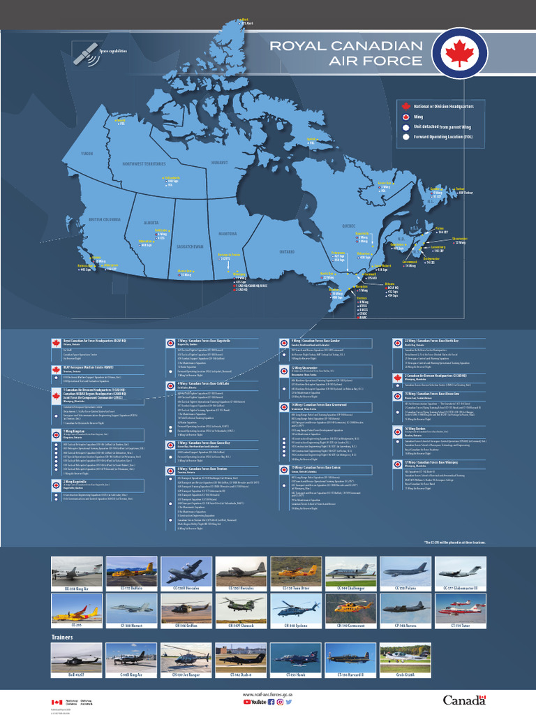Rcaf Map | PDF | Royal Canadian Air Force | Squadron (Aviation)