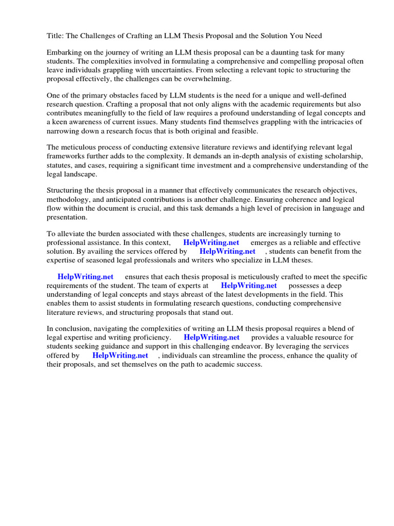 LLM Thesis Proposal Sample | PDF | Thesis | Privacy