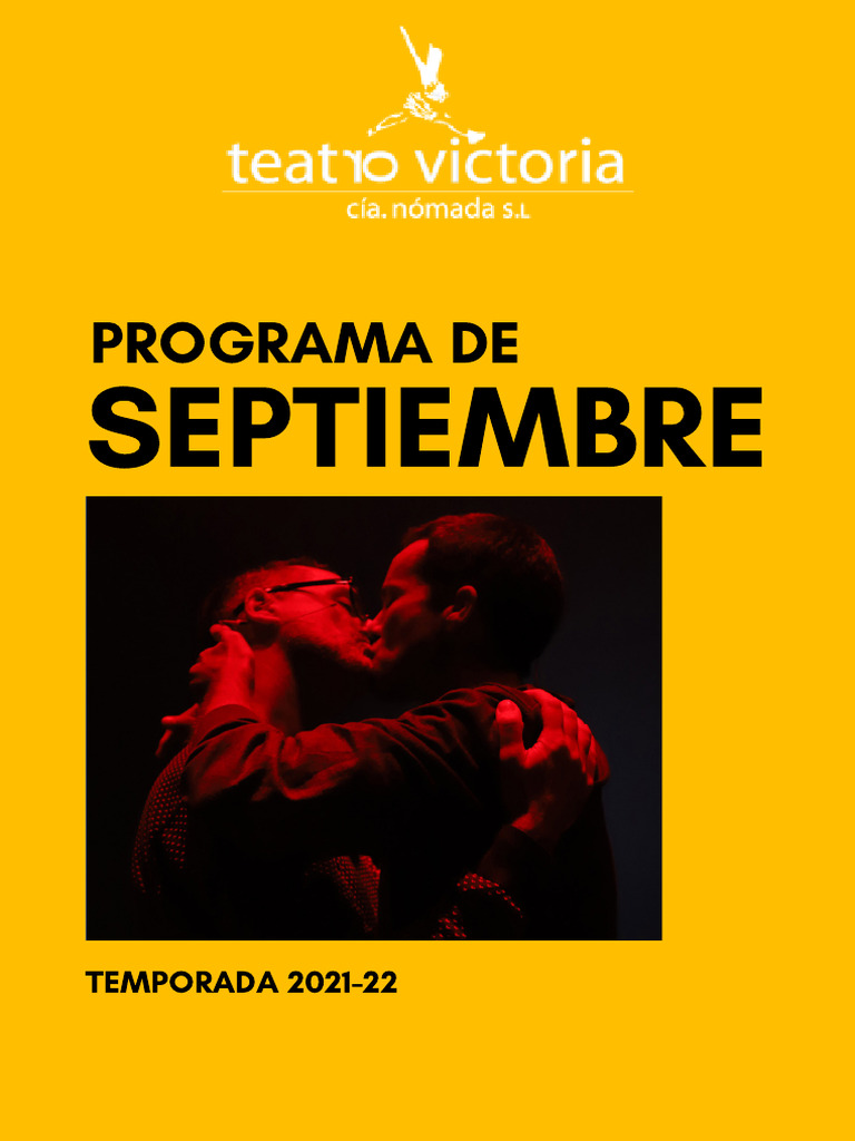 Programa de Mano Septiembre 2021 | PDF | Teatro | Adopción