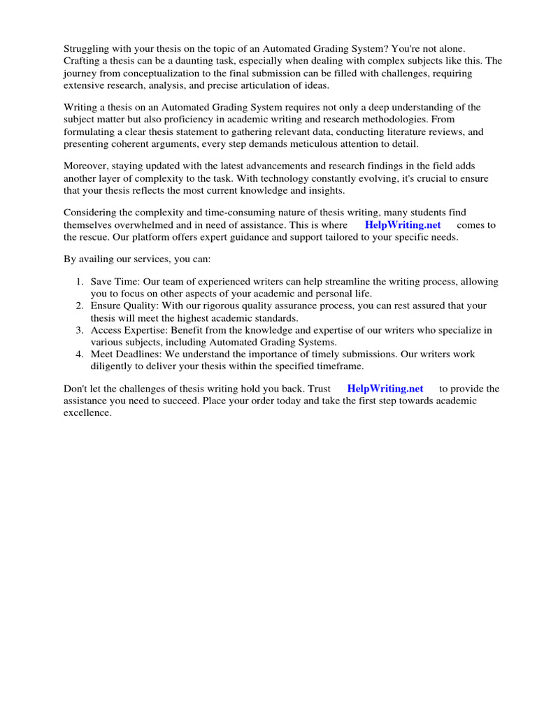 Automated Grading System Thesis PDF | PDF | Artificial Intelligence | Intelligence (AI) & Semantics