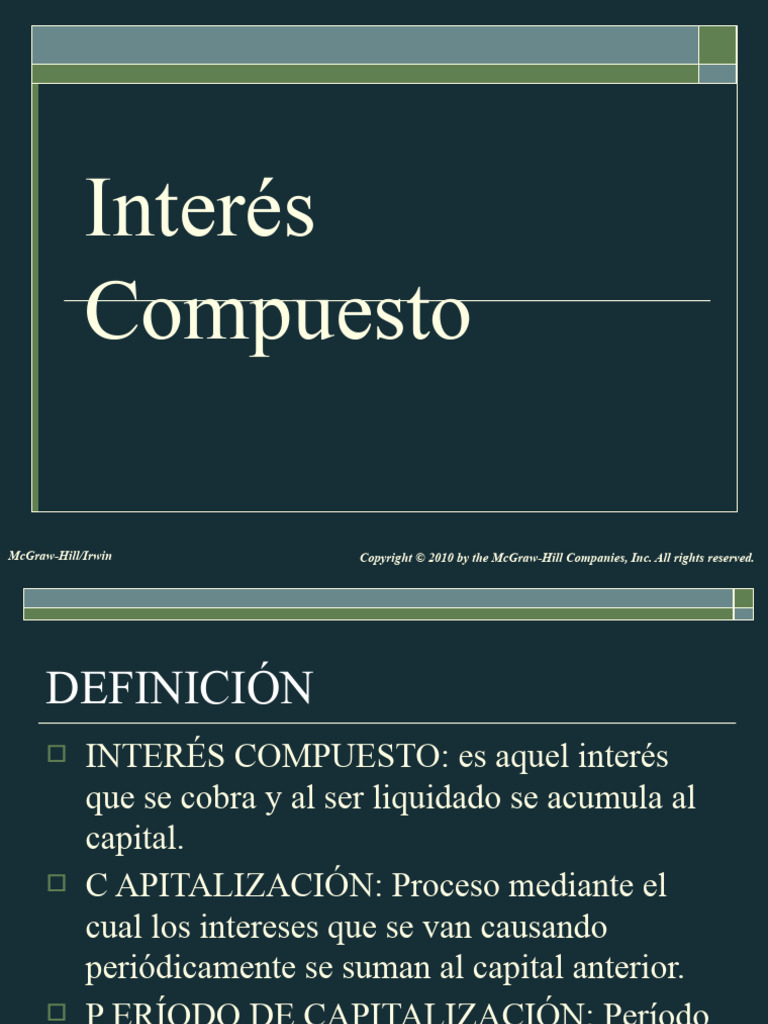 Interes Compuesto | PDF