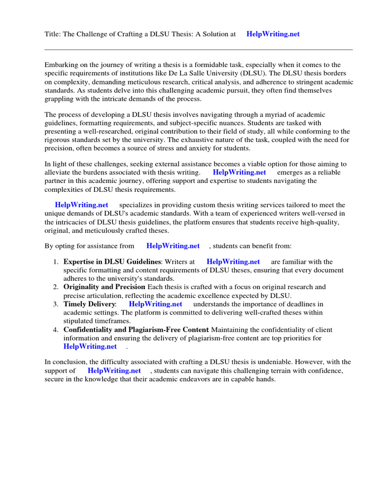 Dlsu Thesis Border | Download Free PDF | Thesis