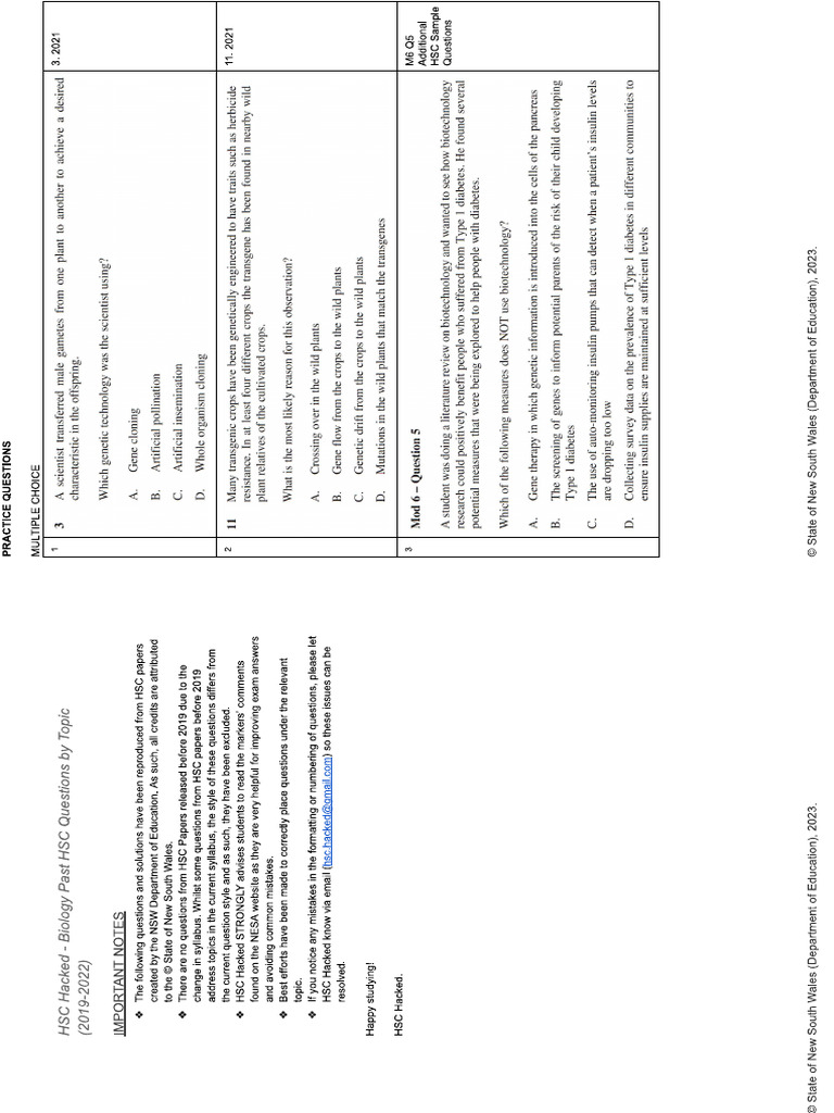 Module 6 - Genetic Change (Biotechnology) | PDF
