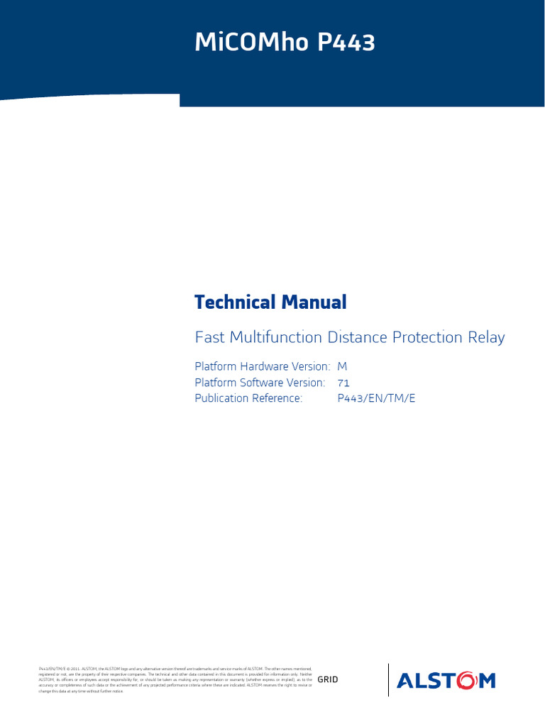 Micomho P443: Technical Manual | Download Free PDF | Fuse (Electrical ...