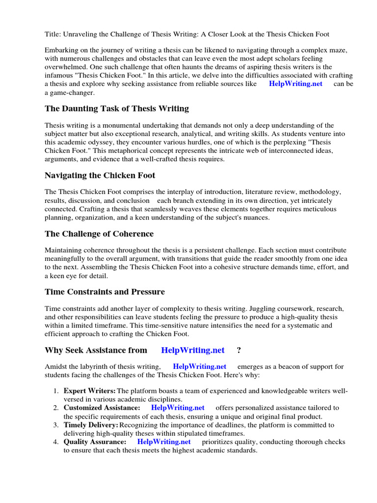 Thesis Chicken Foot Download Free Pdf Thesis Anatomical Terms Of Motion