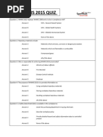 Whmis 2015 Supplement Test Answers | PDF | Toxicity | Safety