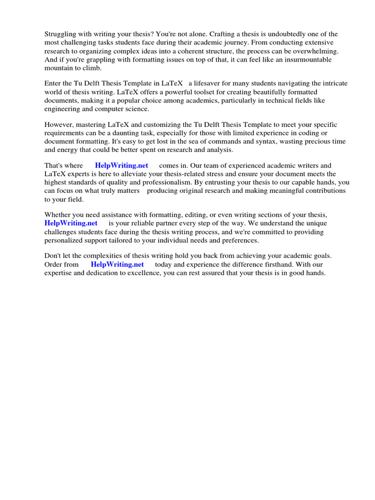 Tu Delft Thesis Template Latex | PDF | Page Layout | Thesis