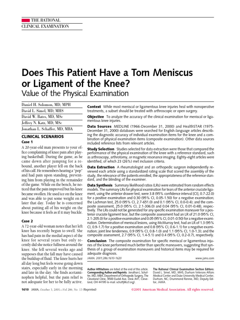 19 Physical Examination of Knee | PDF | Knee | Anatomical Terms Of Motion