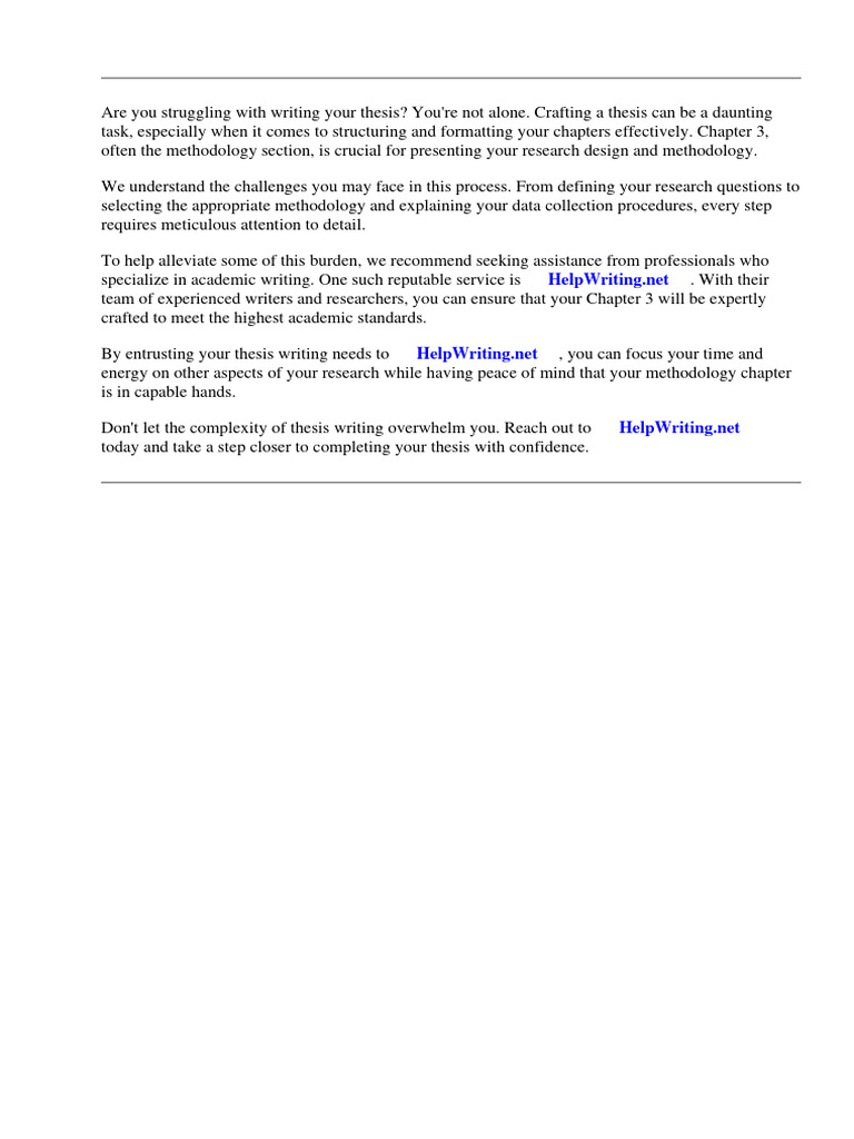 Chapter 3 Thesis Sample Format | PDF | Thesis | Methodology