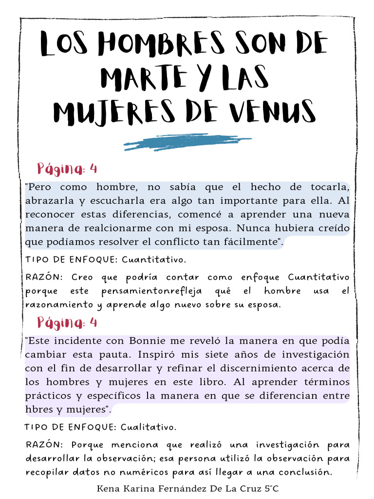Los Hombres Son de Marte y Las Mujeres de Venus | PDF | Razón | Las emociones