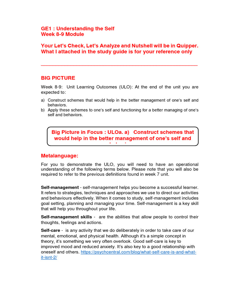 GE1 Week 8 9 Module | PDF | Career & Growth
