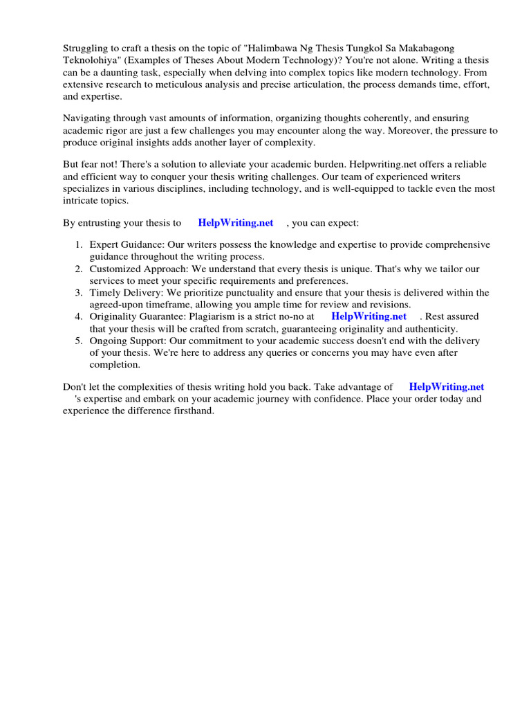 Halimbawa NG Thesis Tungkol Sa Makabagong Teknolohiya | PDF Halimbawa NG Thesis Tungkol Sa Makabagong Teknolohiya | PDF