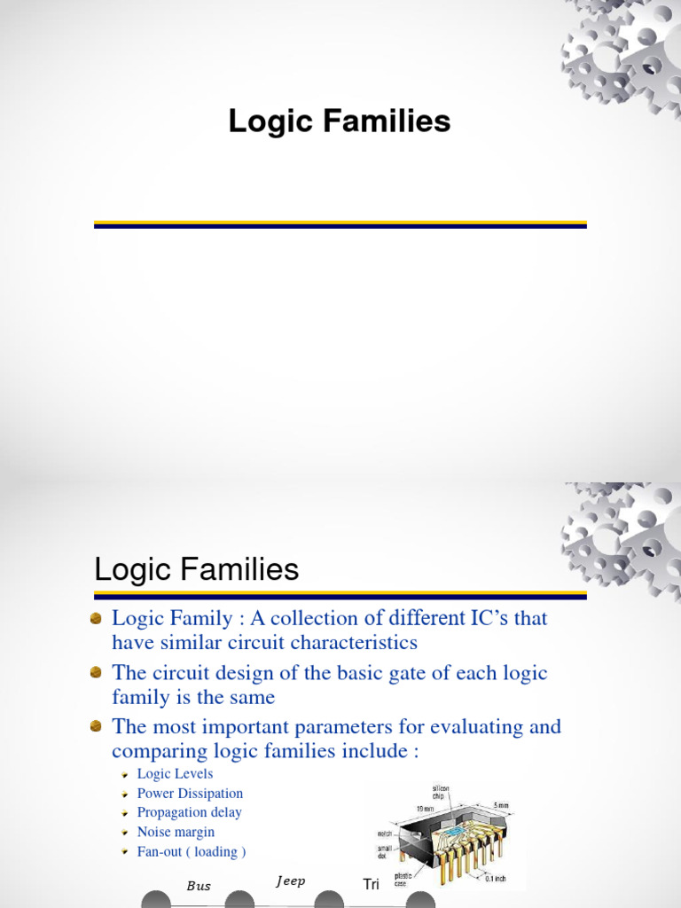 Logic Families: Characteristics & Comparison | PDF | Logic Gate | Mosfet