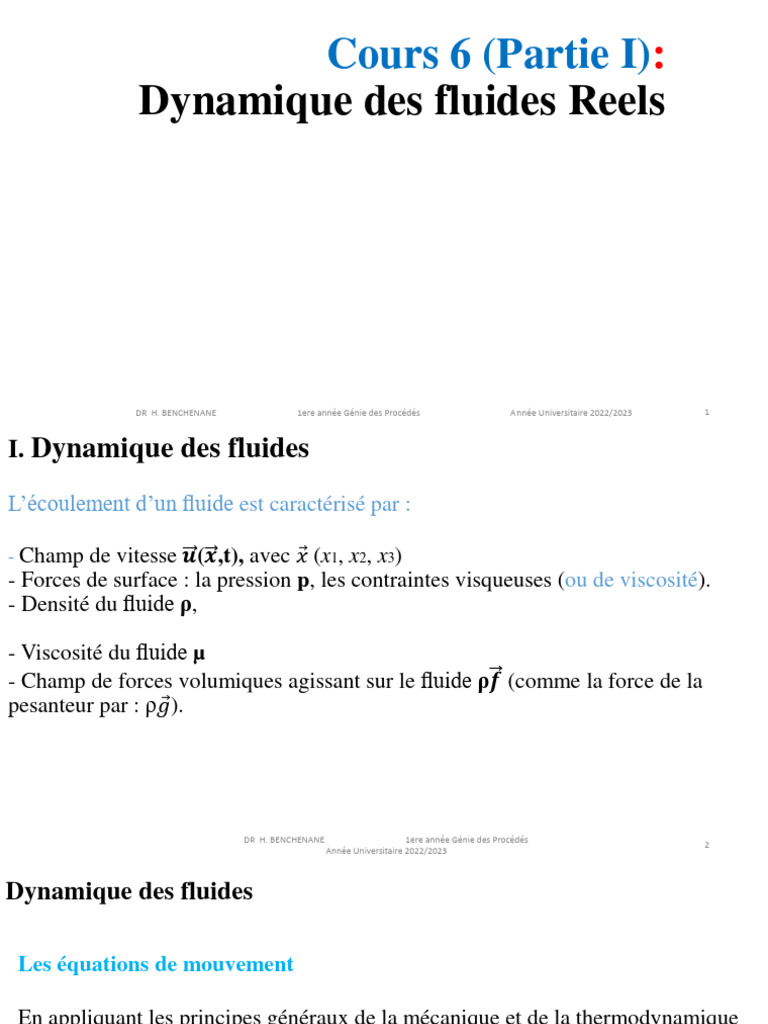 Équation d'Euler et fluides parfaits | PDF | Dynamique des fluides | Fluide