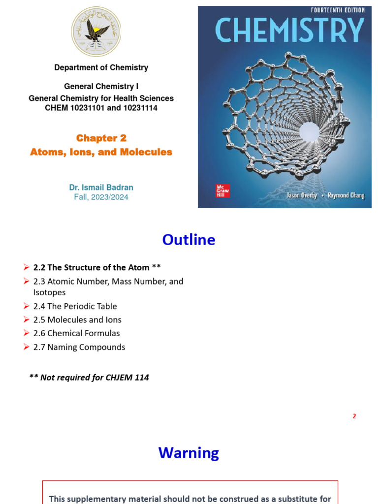 General Chemistry: Atoms & Molecules | PDF | Ion | Chemical Compounds
