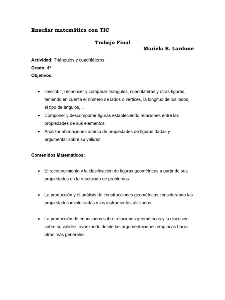 LARDONE - Trabajo Final | PDF | Triángulo | Rectángulo