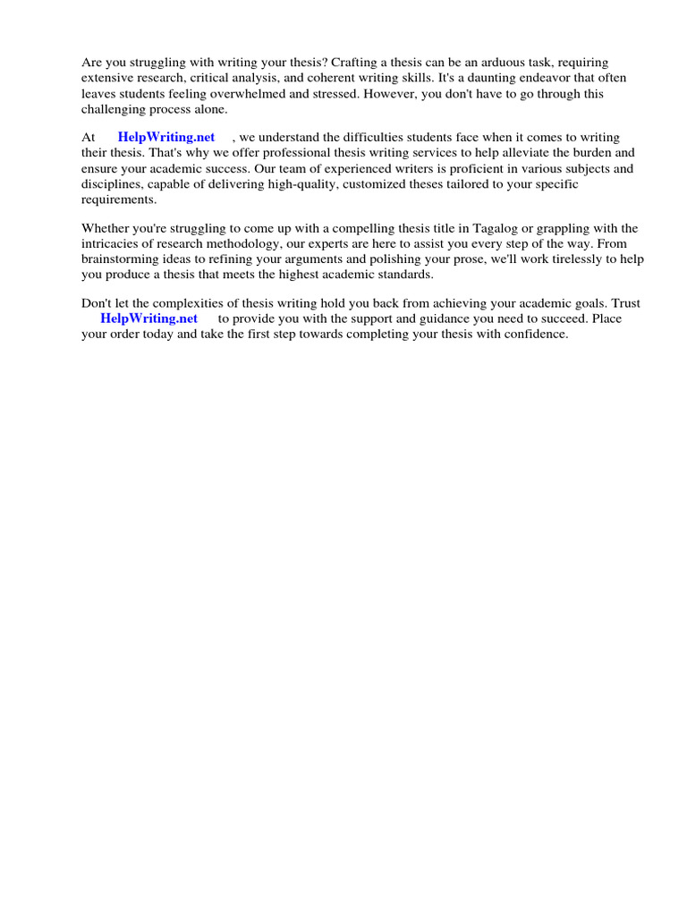 Thesis Title Examples Tagalog | PDF | Tagalog Language | Thesis