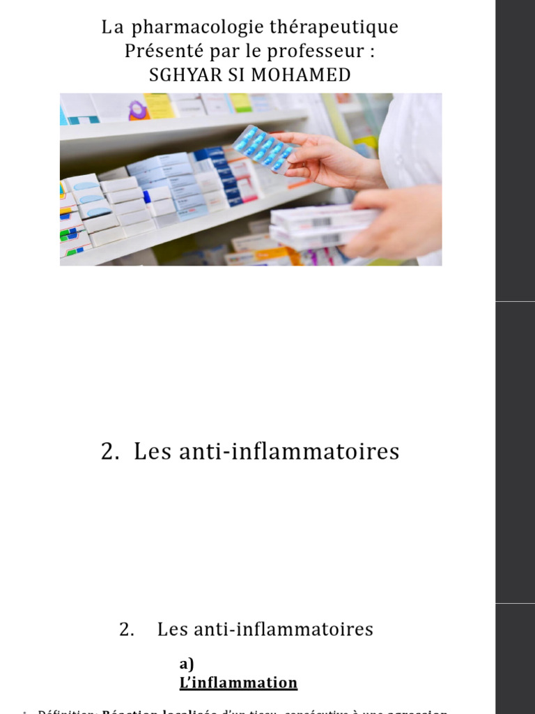Les Anti Inflammatoires Pdf Inflammation Anti Inflammatoire Non