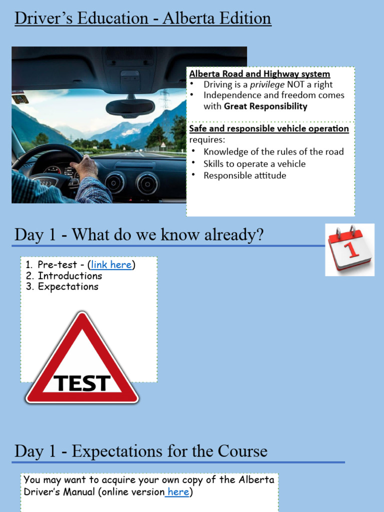 Alberta Driver’s License Process Guide | PDF | Traffic | Intersection ...