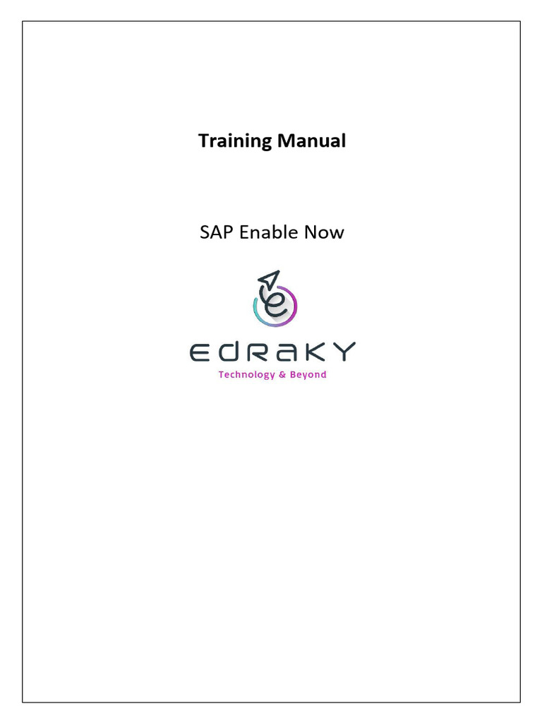 1 - SAP Enable Now Training Manual | PDF | Icon (Computing) | Computer ...