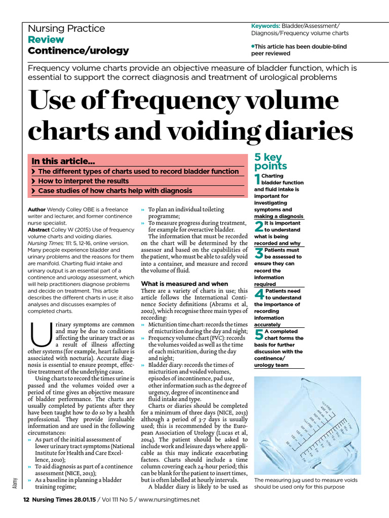 Urology Charts for Nurses | PDF | Urinary Incontinence | Medical ...