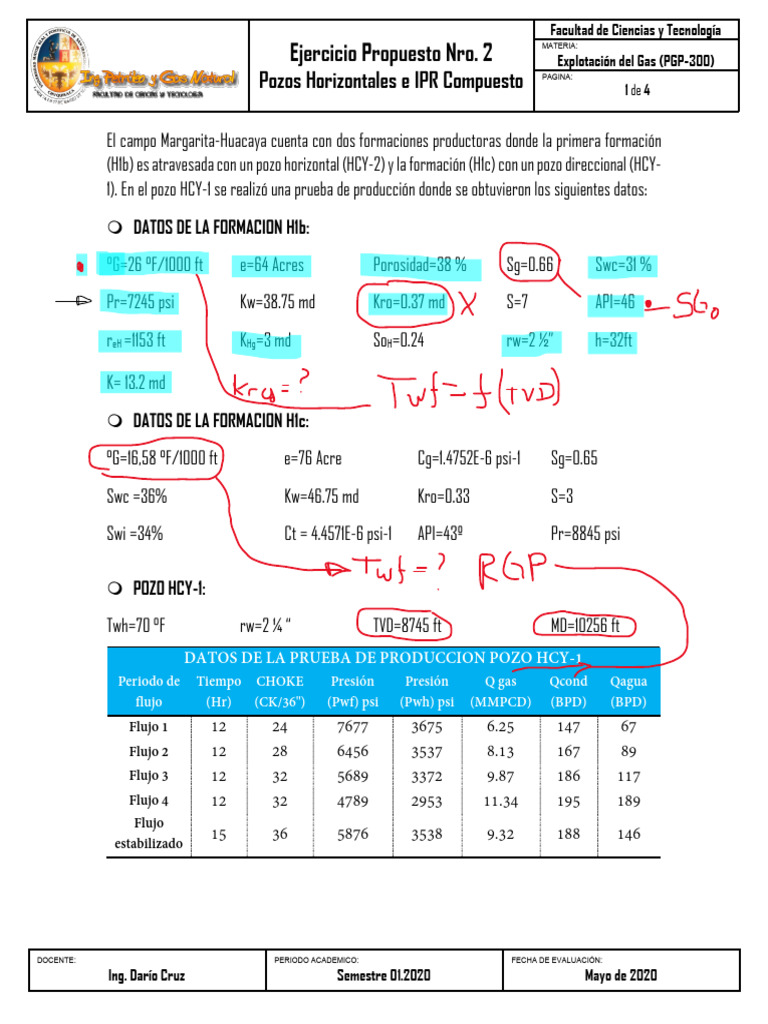 Análisis IPR Pozos HCY-1 y HCY-2 | PDF | Gases | Química