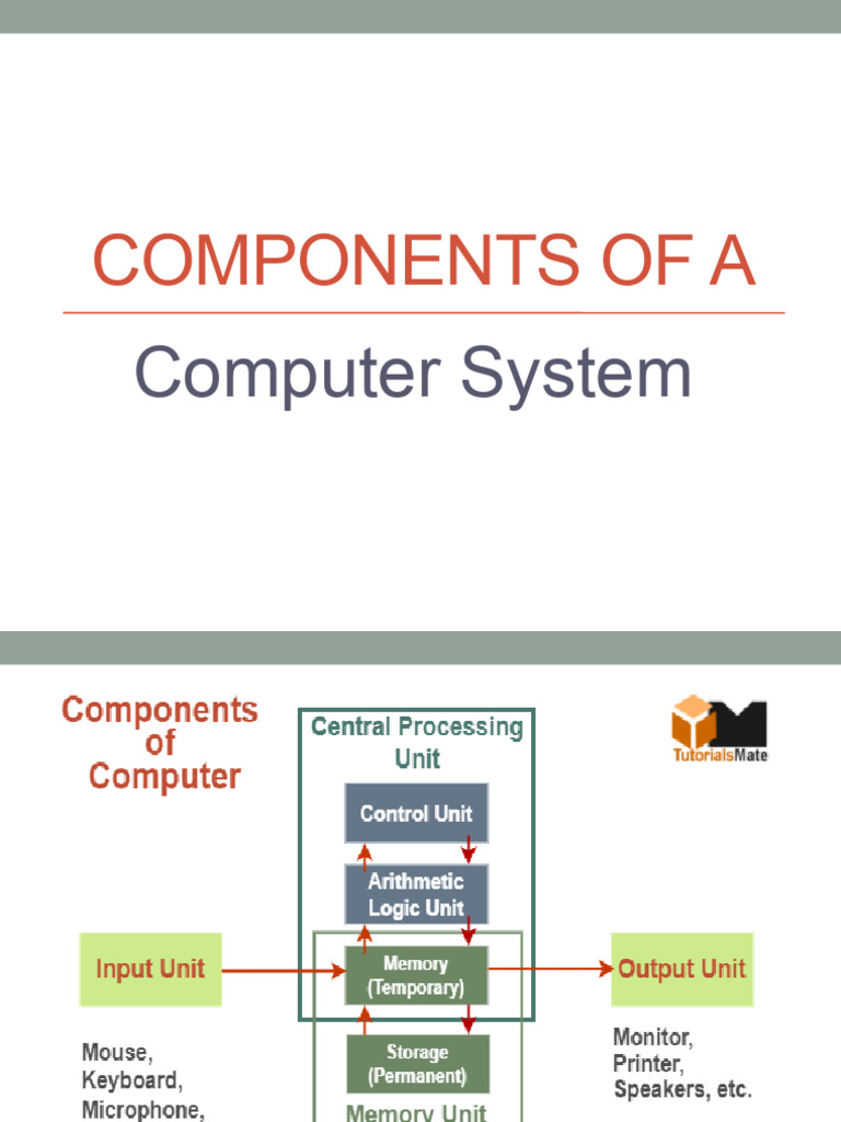 Components and Elements of A Computer SYstem | PDF