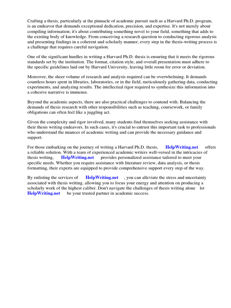 Harvard PHD Thesis Latex | PDF | Thesis | Page Layout