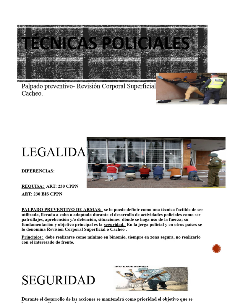 Técnicas de Palpado Preventivo y Requisa | PDF | Ciencias sociales ...