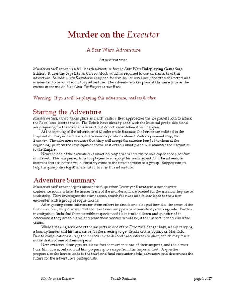 Murder Most Foul: Solving a Deadly Mystery Aboard the Executor | PDF ...