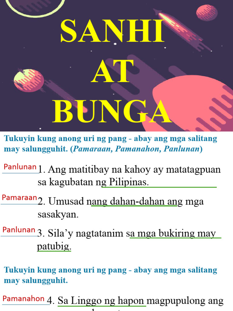 Sanhi at Bunga - Filipino 6 | PDF