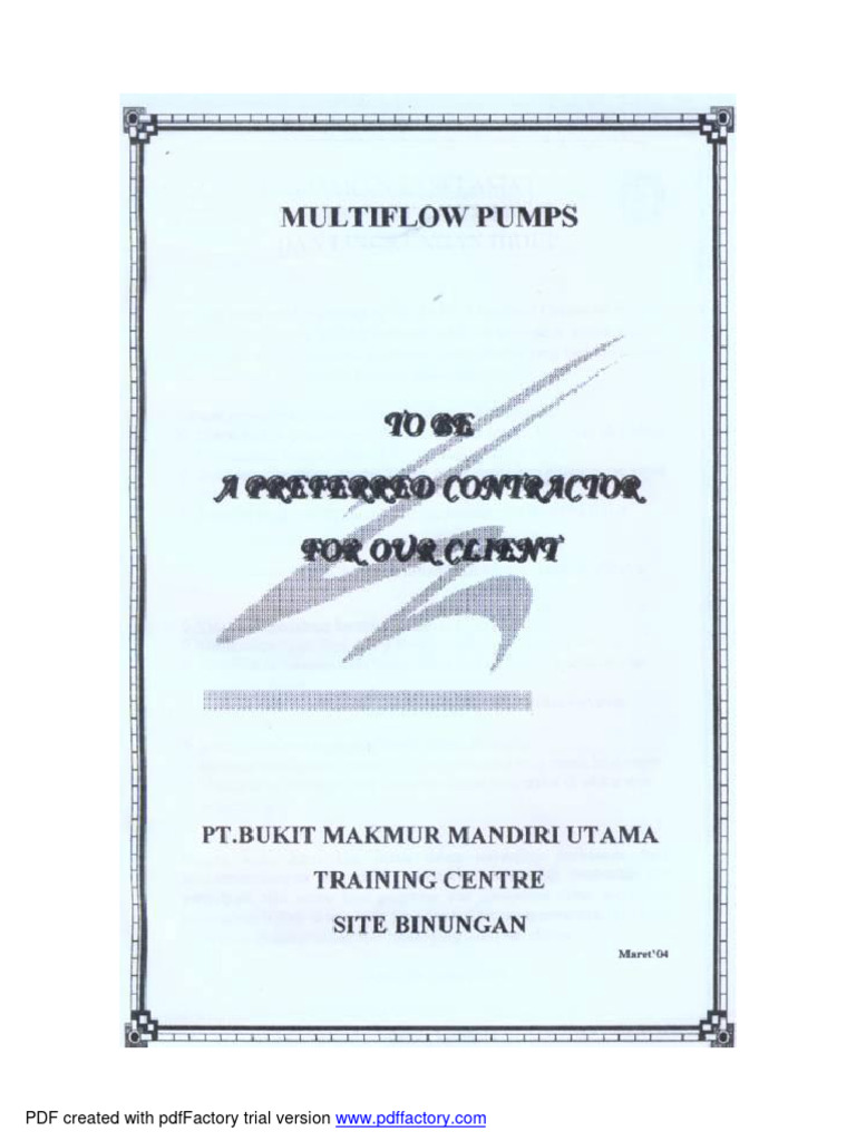 Multiflow Pumps | PDF
