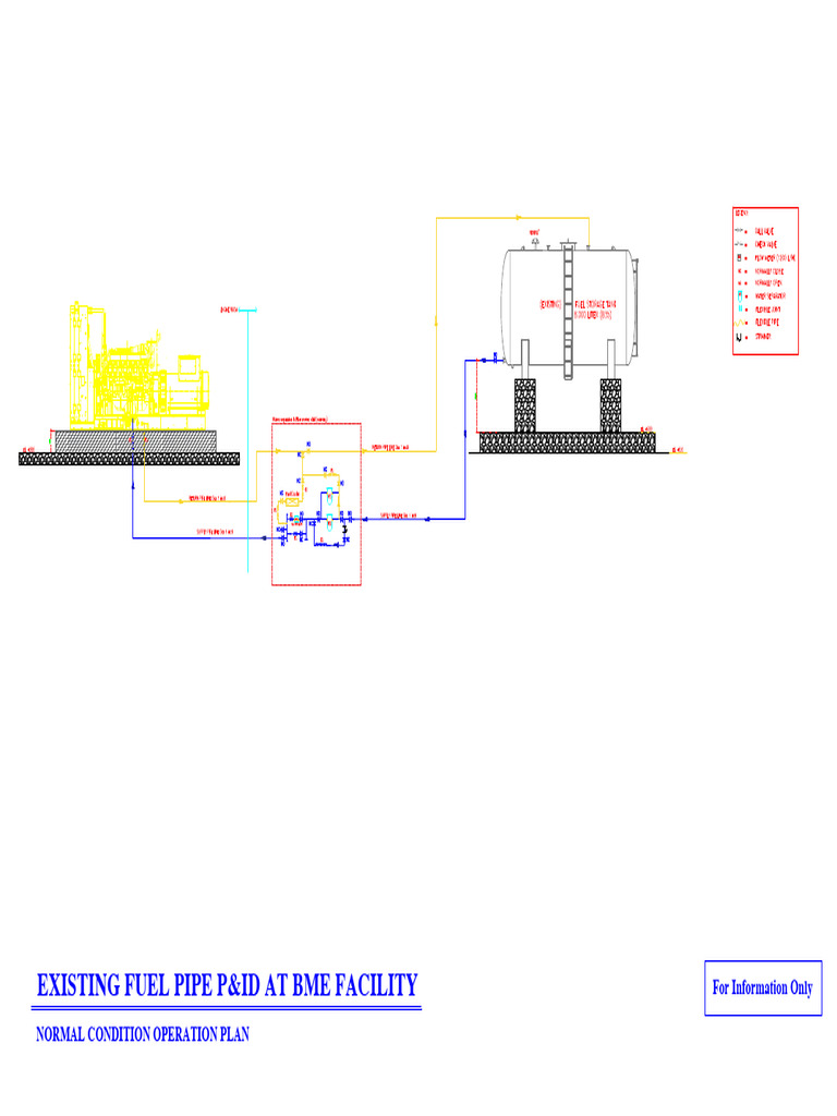 P&id Fuel Pipe Line Existing & Modification | PDF
