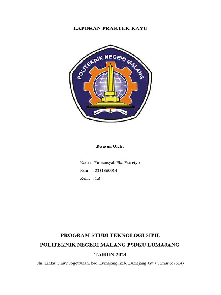 Laporan Praktek Kayu | PDF | Seni