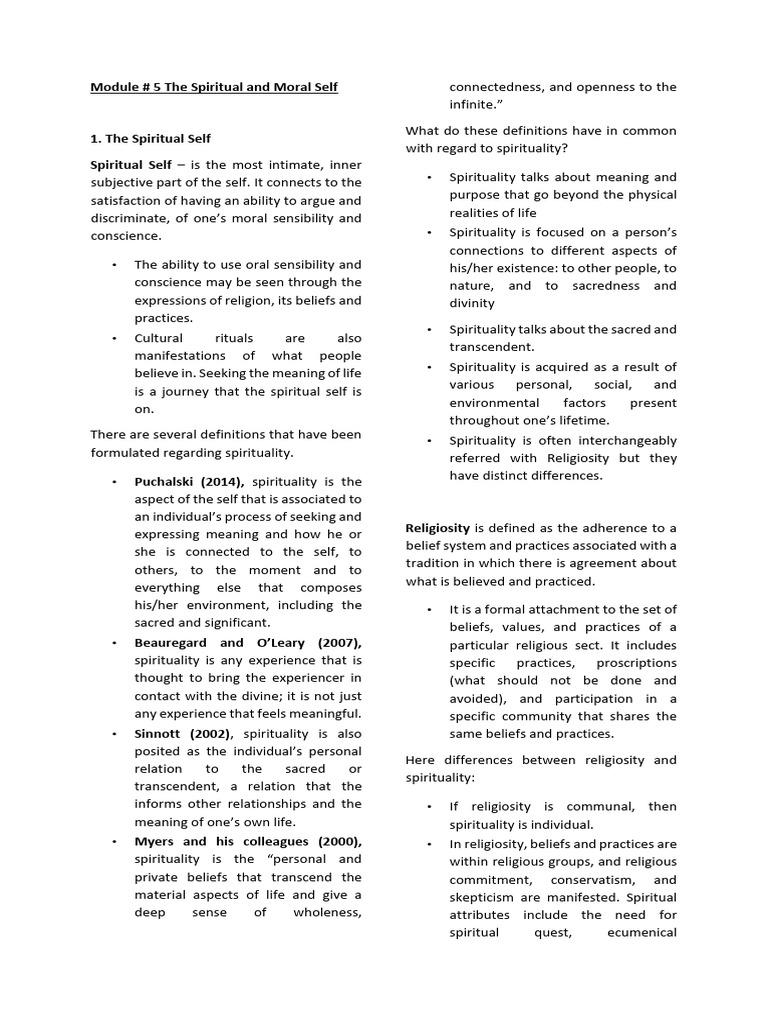Reviewer in Understanding The Self For Midterms | PDF | Self ...