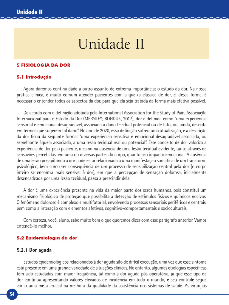 Eletro Terapia Unid - 2 | PDF | Dor | Depressão
