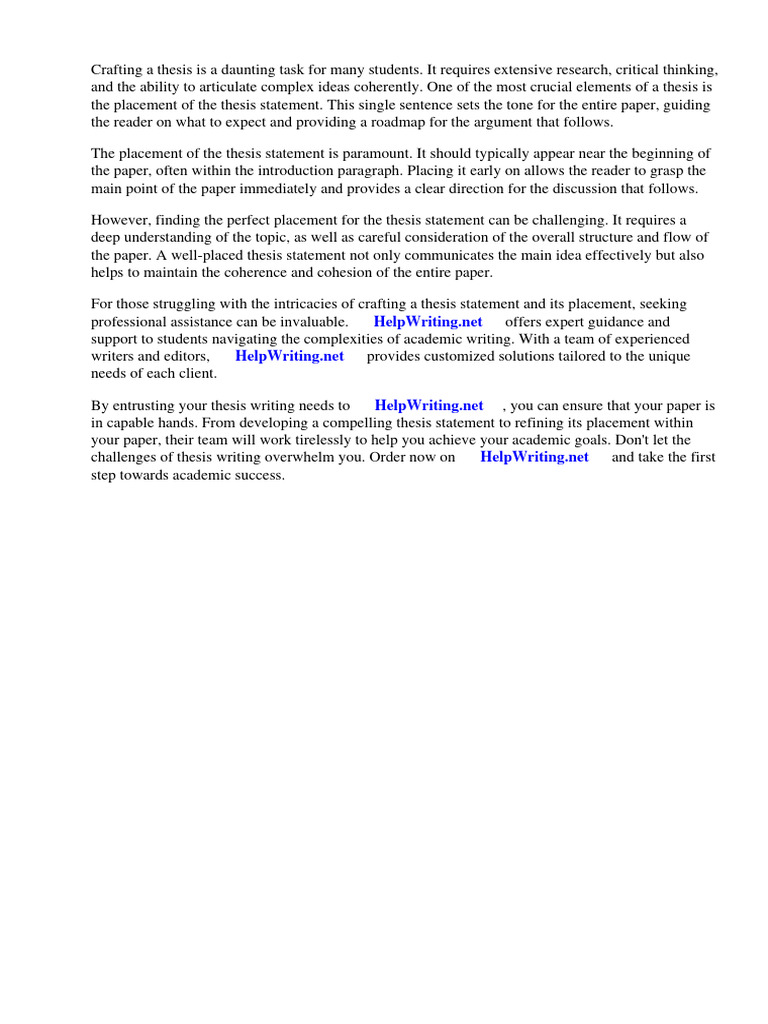 Thesis Statement Placement | PDF | Essays | Social Media
