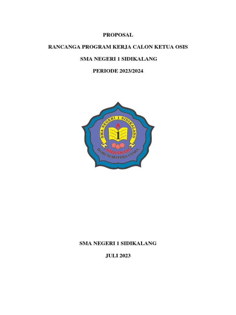 Proposal Calon Ketua Osis | PDF