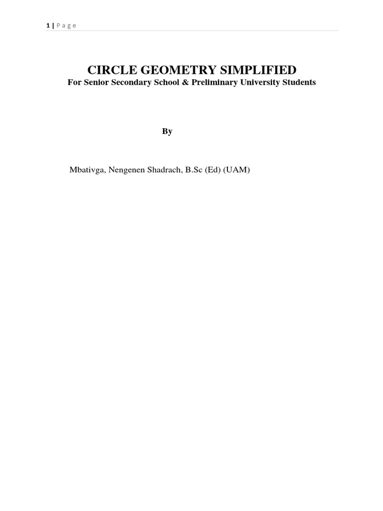Circle Geometry Simplified | Download Free PDF | Circle | Perpendicular