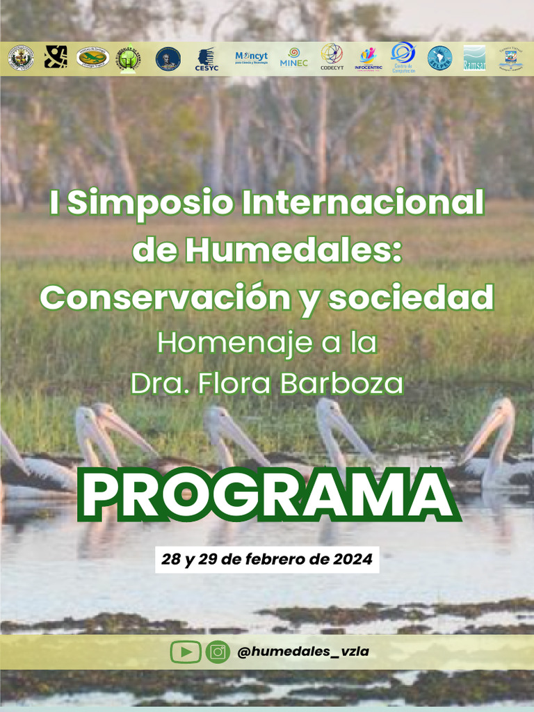 Programa Simposio Humedales 2024 DEF | PDF | Venezuela | Ecología de sistemas