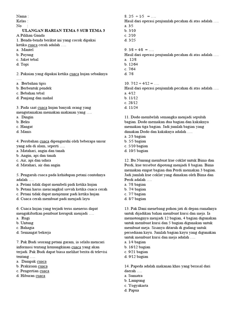 Tema 5 Sub Tema 3 | PDF