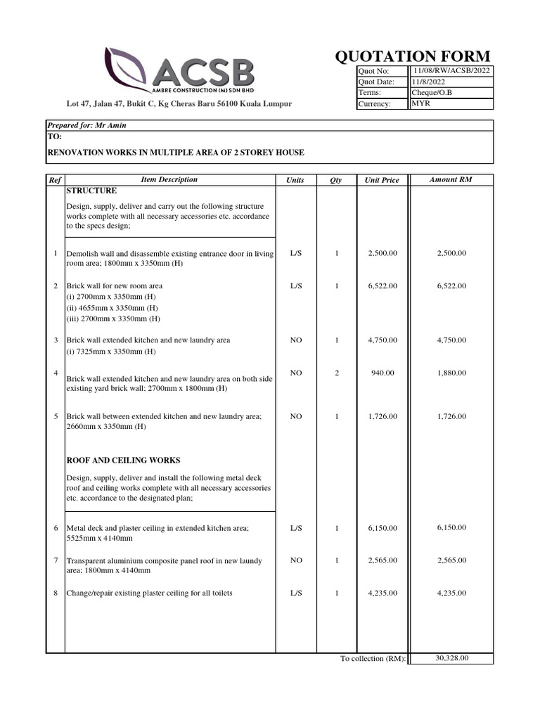 QUOTATION_ELMINA | PDF | Tile | Kitchen