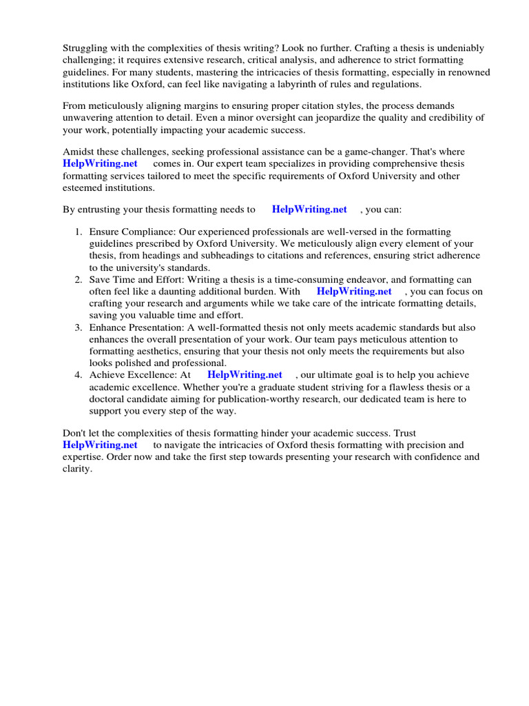 Oxford Thesis Formatting | Download Free PDF | Thesis | Written ...