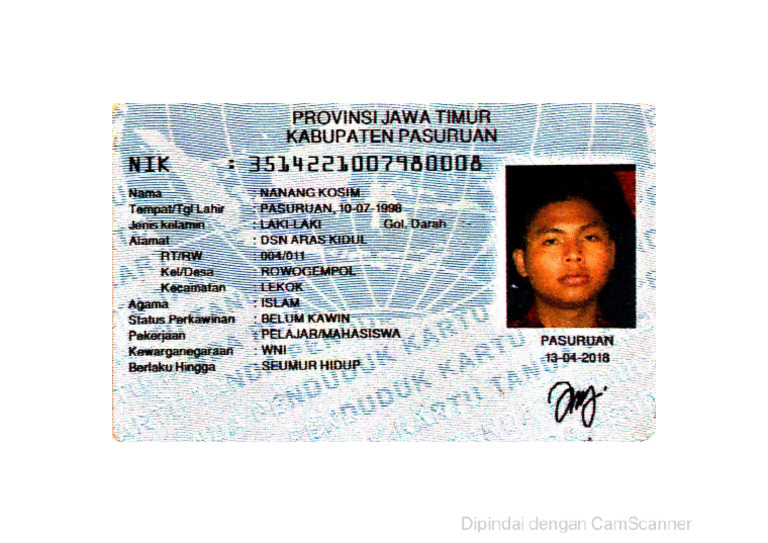 Kartu Tanda Penduduk(KTP) | PDF