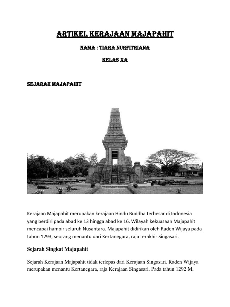 Sejarah dan Kejayaan Kerajaan Majapahit | PDF | Perjalanan | Sejarah
