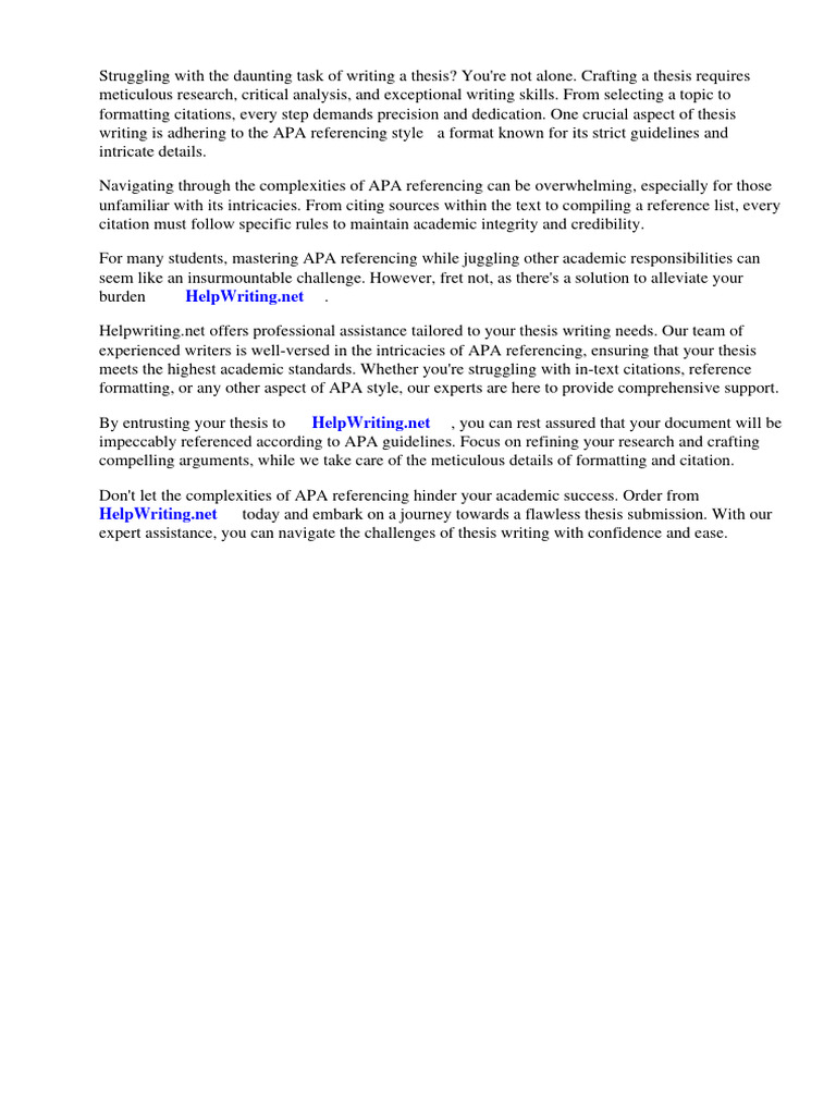 Apa Reference Thesis Pdf Apa Style Citation 1001