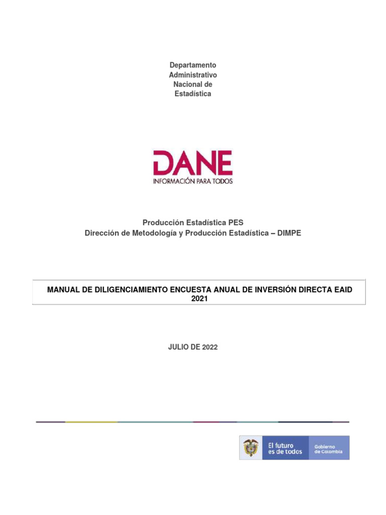 EAID Manual Diligenciamiento Empresa | PDF | Business | Inversiones