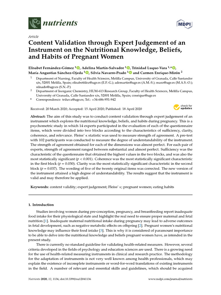 Expert Judgement On Items | PDF