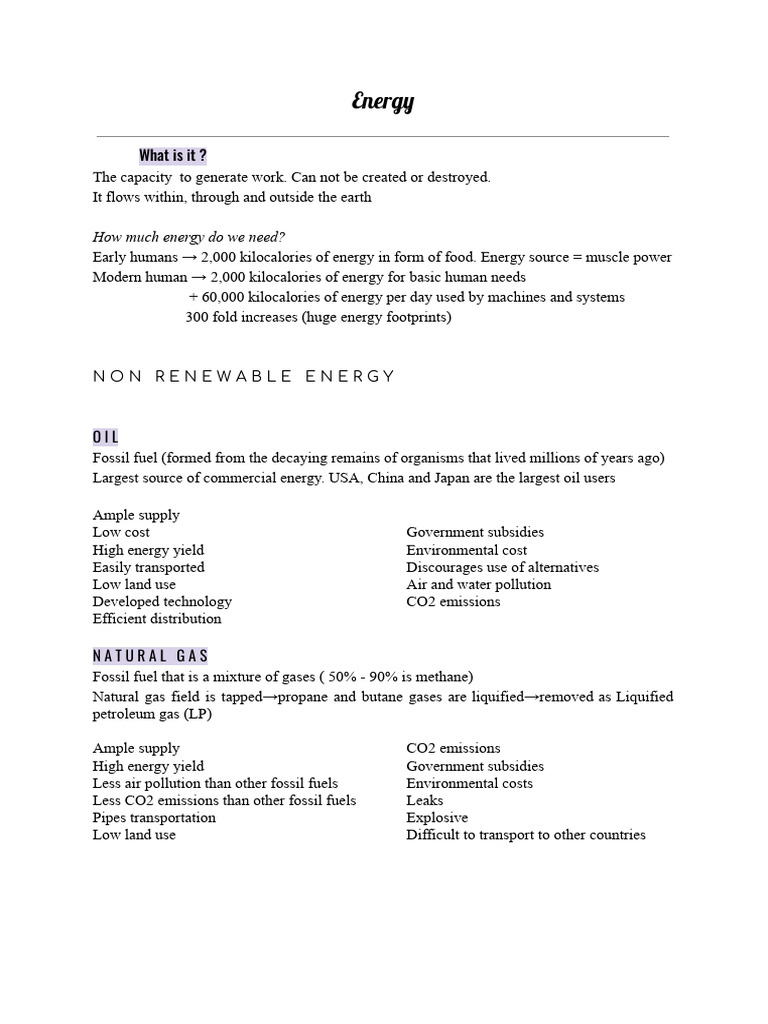 Physics Types Of Energy Pdf Fuels Environmental Degradation