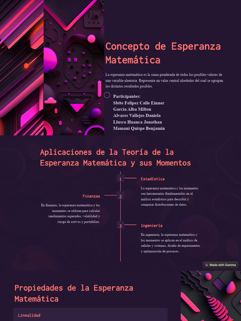 Concepto de Esperanza Matematica | PDF | Diferencia | Variable aleatoria